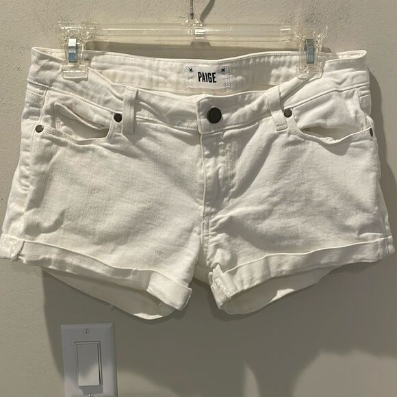 PAIGE | Shorts | Paige Jimmy Jimmy Shortshorts White Size 27 | Poshmark